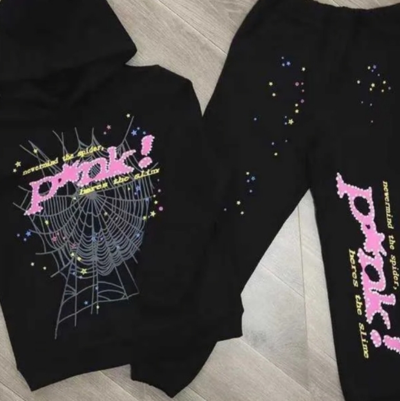 Pants & Jumpsuits | Nwt Spider Black Hoodie And Sweatpants Set With ...